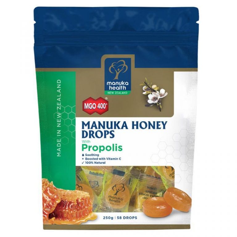 Manuka Health Manuka Honey Drops Propolis Pouch Lozenges 250g | BeeVitamins